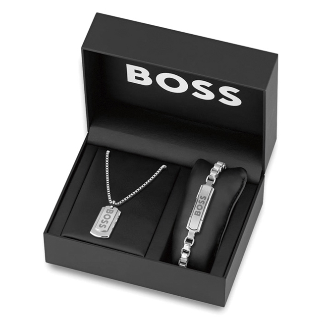 BOSS Devon Giftbox Halskæde og Armbånd