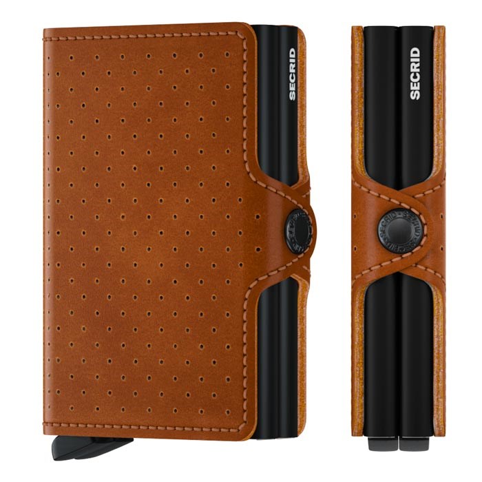Secrid Twin Wallet Perforated Cognac